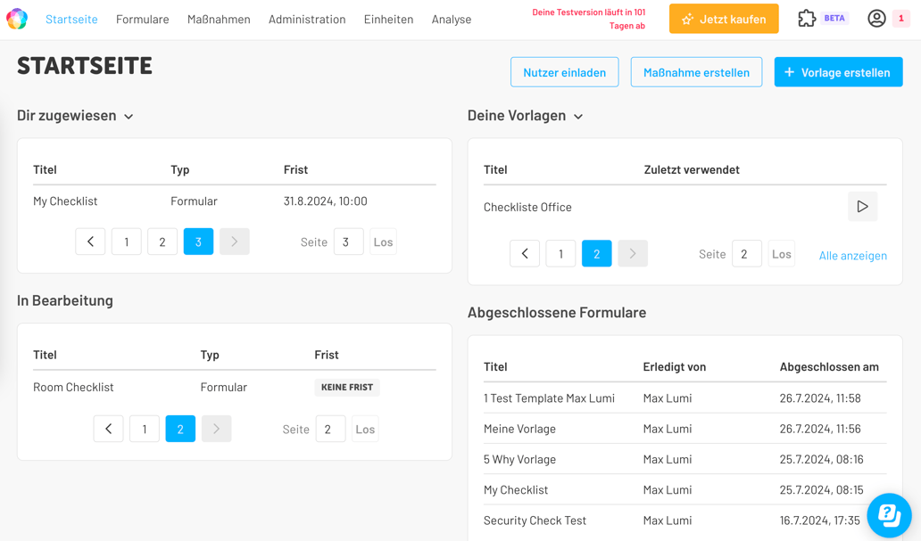 Die Lumiform Startseite